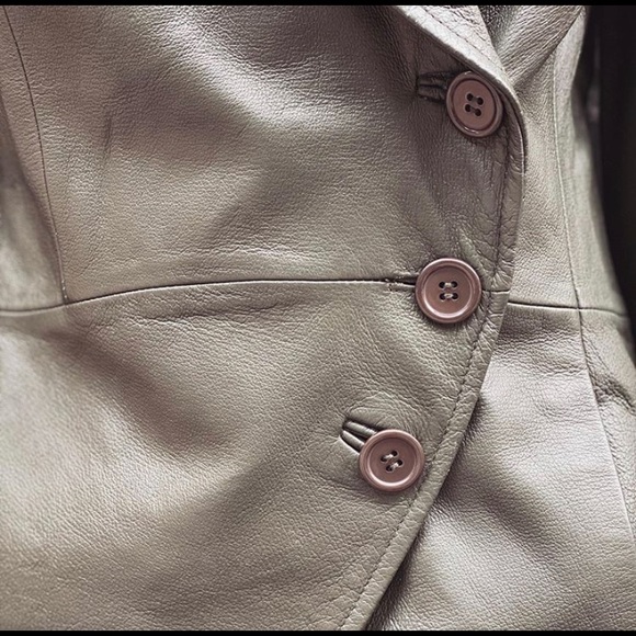 Vintage | Jackets & Coats | Vintage Real Leather Jacket And Skirt ...